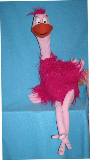Ostrich , puppet doll