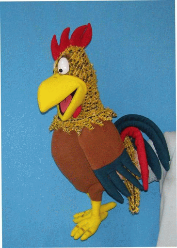 Rooster , puppet doll