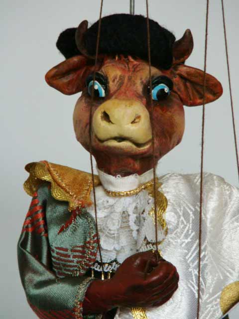 Bull toreador, marionette puppet